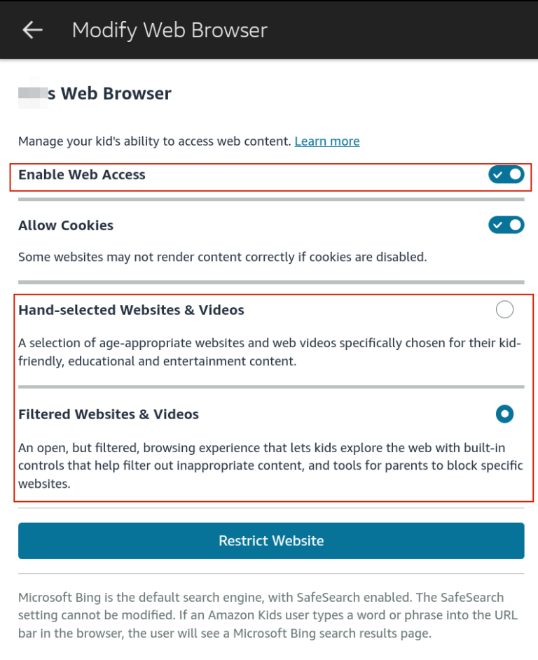 Bypassing Amazon Kids+ Parental Controls – n00py Blog